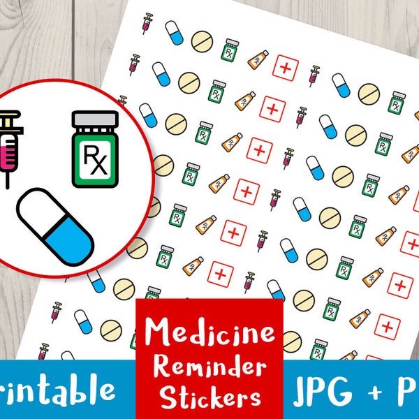 Medication Stickers - Etsy