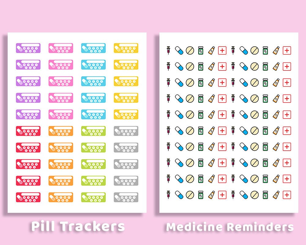 Planner Starter Kit Health Stickers Health Trackers Bullet | Etsy