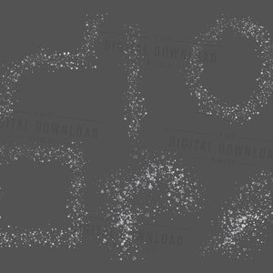 Silver Splatters Clipart, Silver Digital Paint Splatter Overlays ...