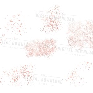 Rose Gold Splatters Clipart, Rose Gold Digital Paint Splatter Overlays ...