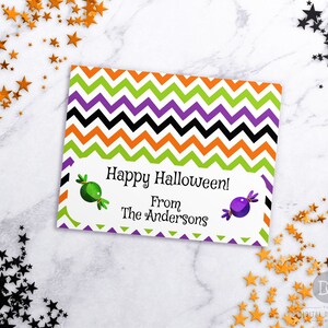 Halloween Candy Editable Treat Bag Topper Printable, Personalized Candy ...