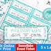 Winter Event Ticket Printable Snowflake Editable Ticket - Etsy