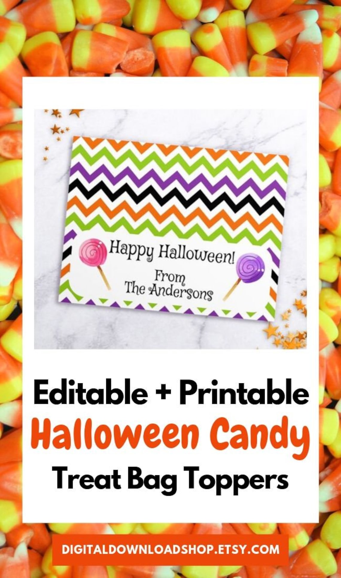 Halloween Treat Bag Topper Personalized Editable Treat Bag - Etsy