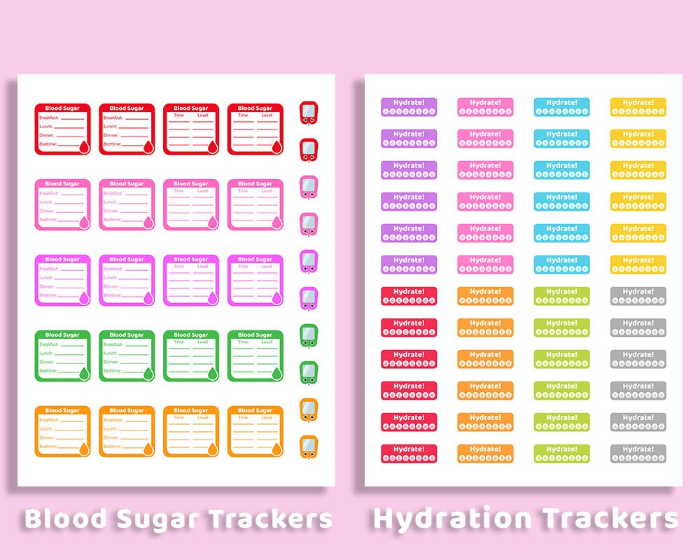 Planner Starter Kit Health Stickers Health Trackers Bullet | Etsy