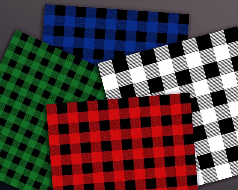 Buffalo Check Digital Paper Buffalo Plaid Digital Paper - Etsy