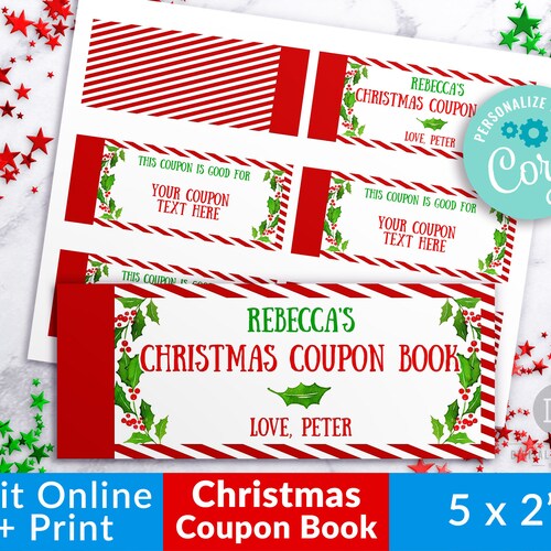 Christmas Kids Coupon Template Printable Reward Coupons for - Etsy