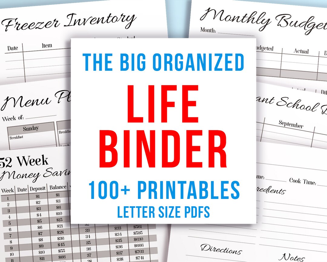 Whole Life Binder Printable, Home Management Binder, Home Binder, Mom ...