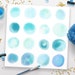 Watercolor Circle Clipart- Small Blue, Watercolor Clipart Blue Circles ...
