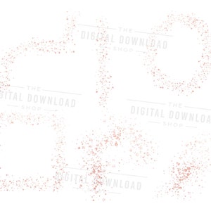 Rose Gold Splatters Clipart, Rose Gold Digital Paint Splatter Overlays ...