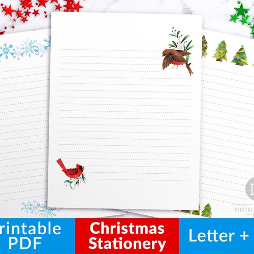 Printable Christmas Stationery Cute Christmas Letter Paper - Etsy