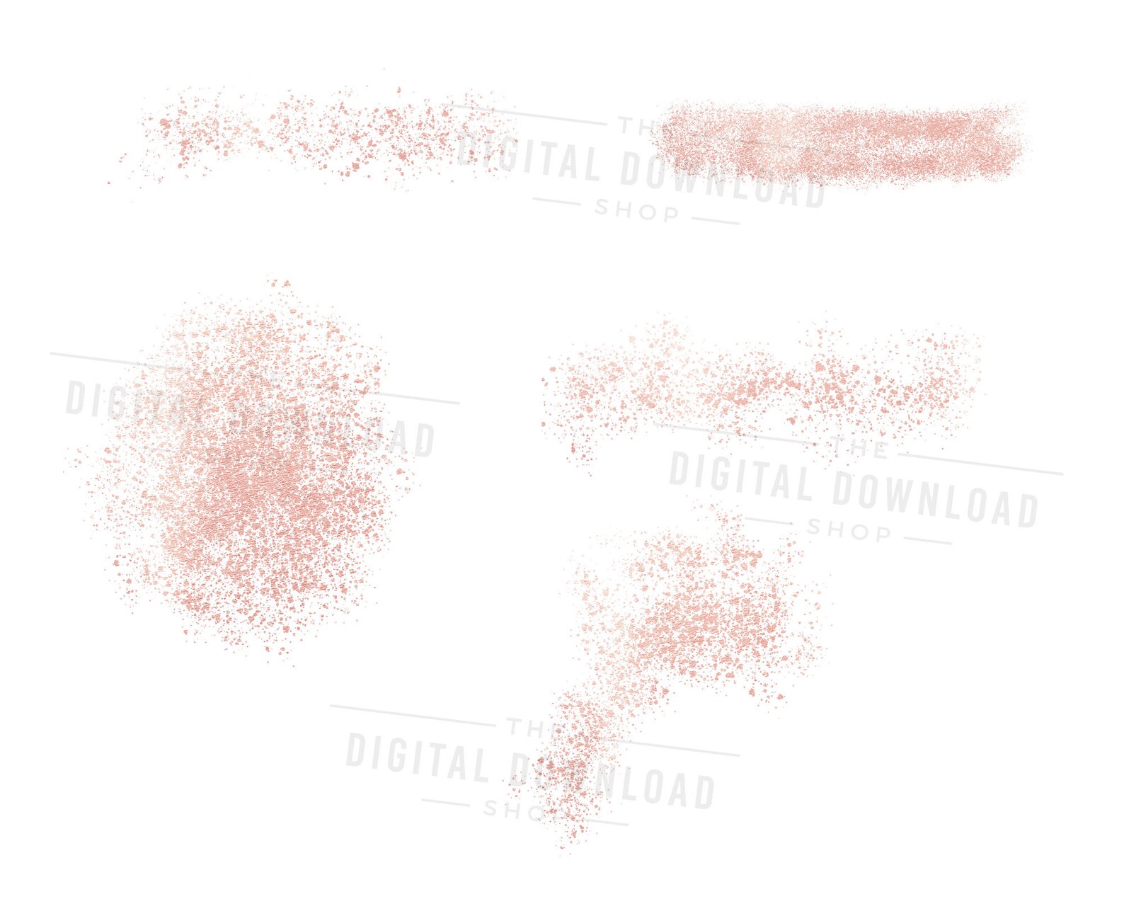 Rose Gold Splatters Clipart Rose Gold Digital Paint Splatter - Etsy