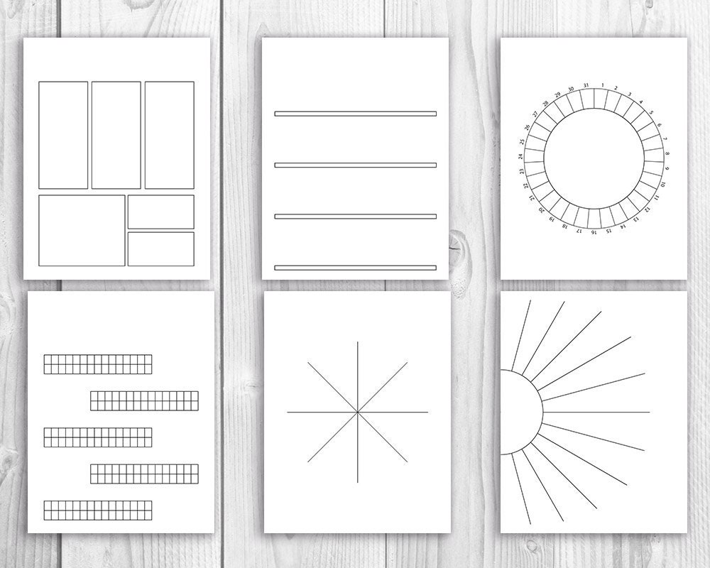 20 Bujo Journal Template Printables, Bullet Journal Printables, Bujo ...
