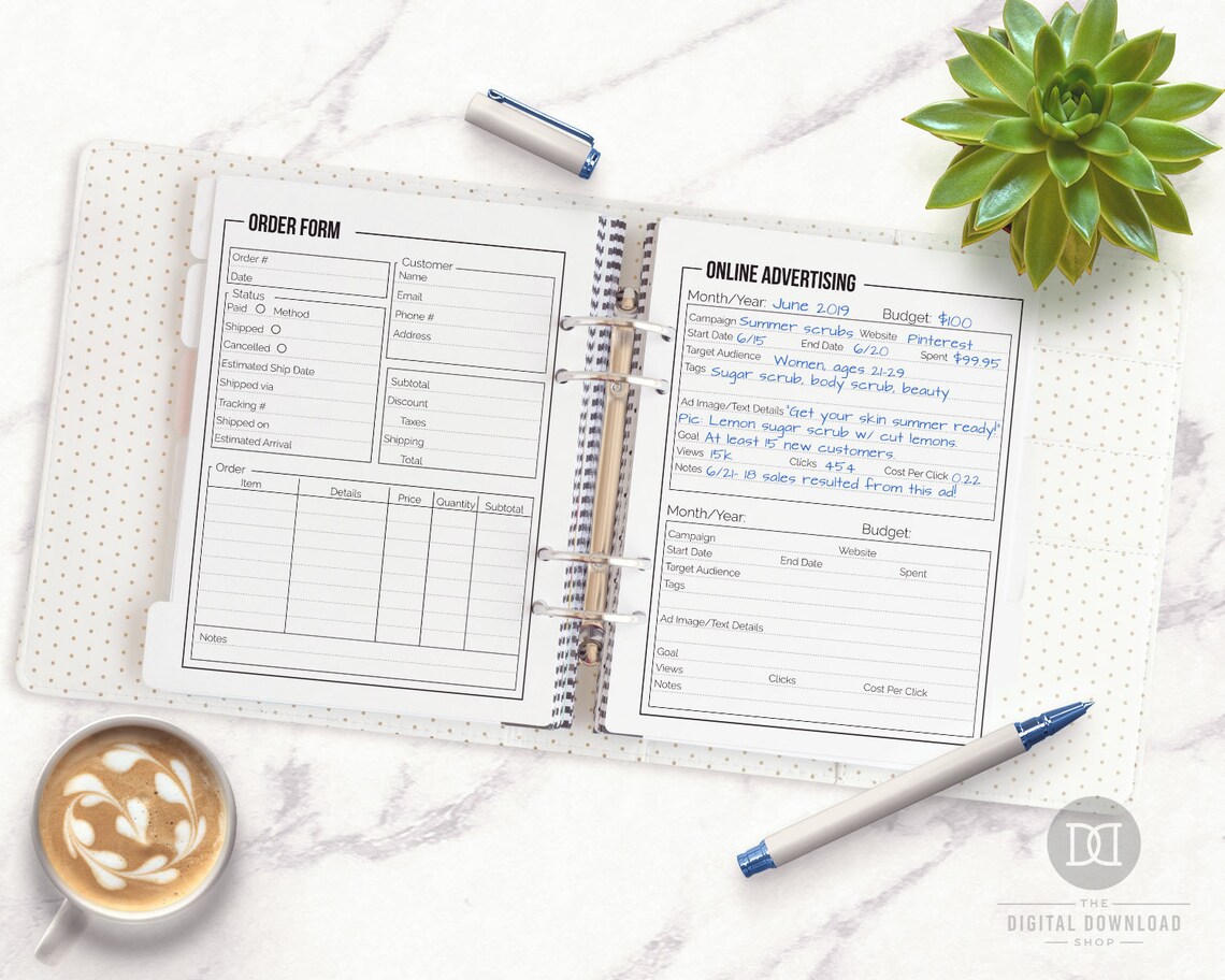 Small Business Planner Printable Home Business Organizer - Etsy