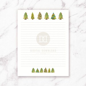 3 Christmas Stationery Paper Printables, Holiday Stationery Printable ...