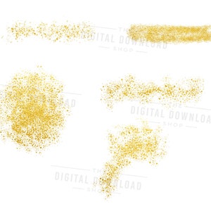 Gold Splatters Clipart, Gold Digital Paint Splatter Overlays, Gold ...