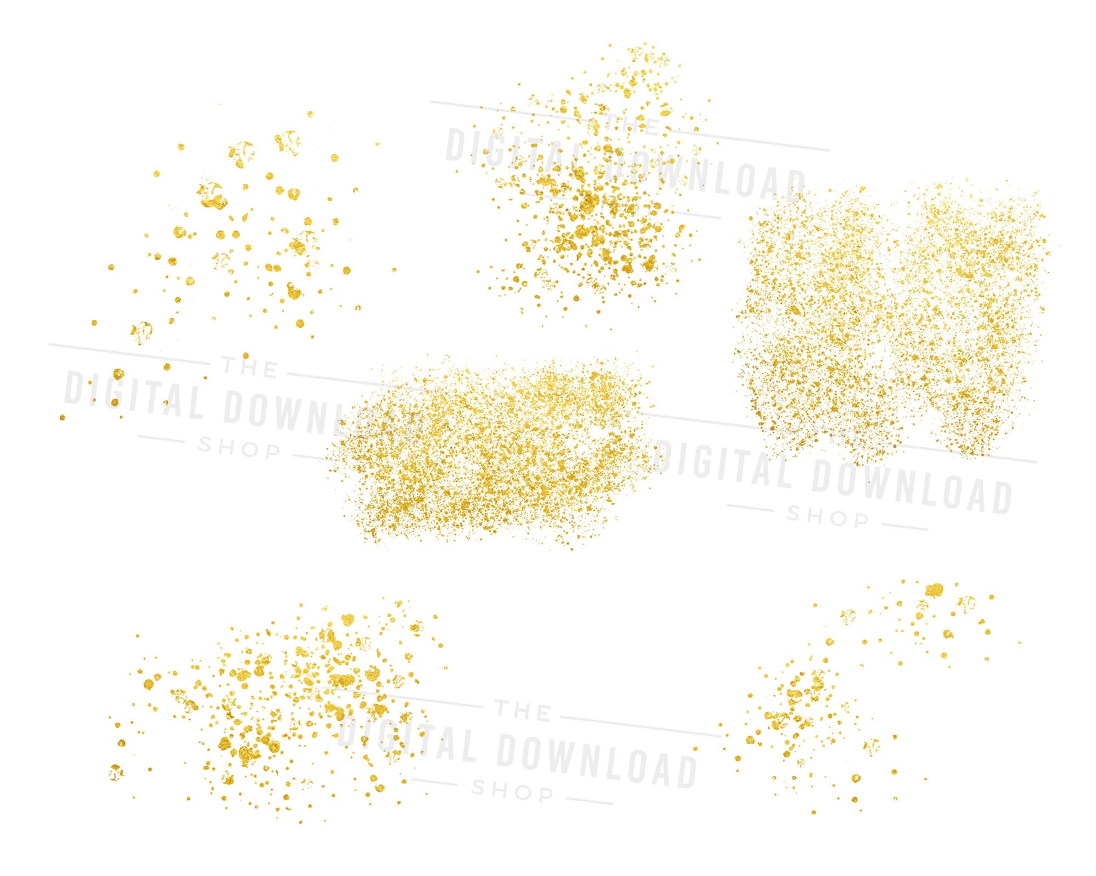 Gold Splatters Clipart Gold Digital Paint Splatter Overlays | Etsy