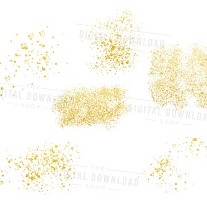 Gold Splatters Clipart, Gold Digital Paint Splatter Overlays, Gold ...