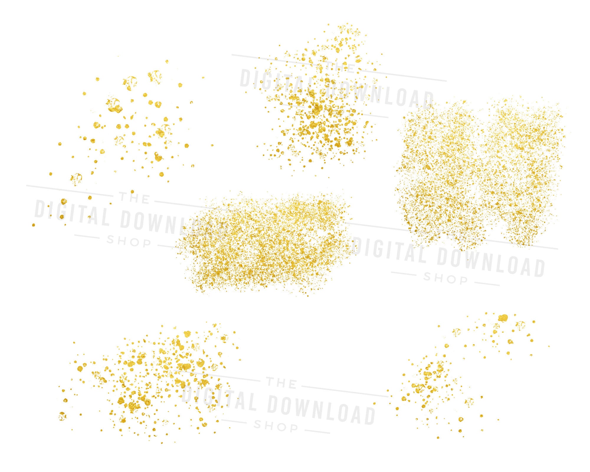 Gold Splatters Clipart, Gold Digital Paint Splatter Overlays, Gold ...