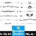 12 Decorative Dividers, Flourish Clipart, Text Divider Clipart, Wedding ...