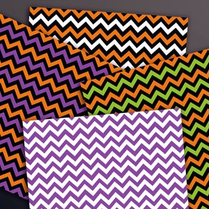 Halloween Digital Papers Chevron, Halloween Zig Zag Background ...