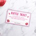 Valentine's Raffle Ticket Template, Printable Valentine's Day Raffle ...