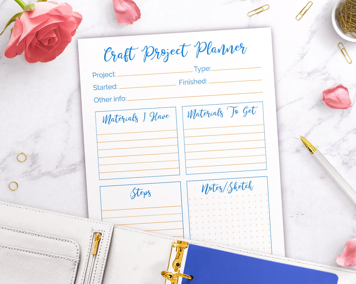 Craft Project Planner Printable Craft Planner Project | Etsy