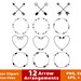 12 Arrows Clipart Arrow Wreath Clipart Rustic Arrow Clipart - Etsy