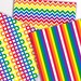 Rainbow Digital Papers, Rainbow Patterns, Seamless Birthday Digital ...