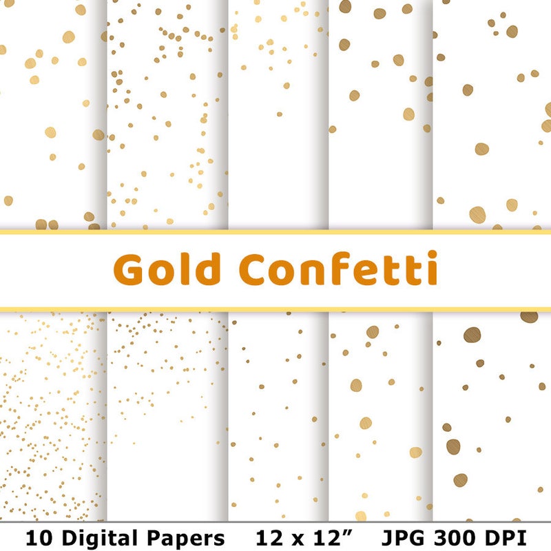Gold Digital Papers - Etsy