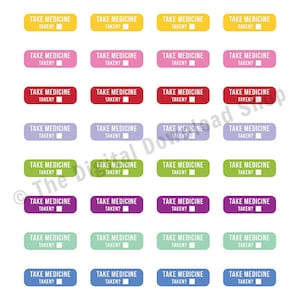 Take Medicine Reminder Stickers, Take Vitamins Reminder Stickers ...