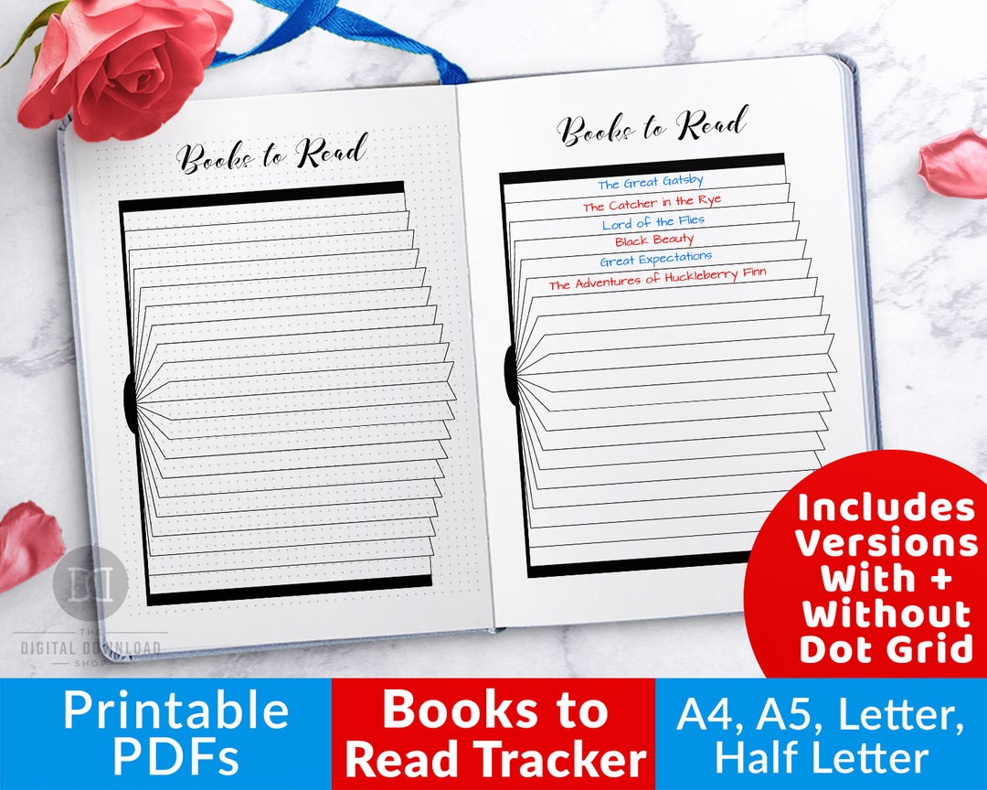Books to Read Bujo Journal Printable, Reading Tracker Printable, Books ...