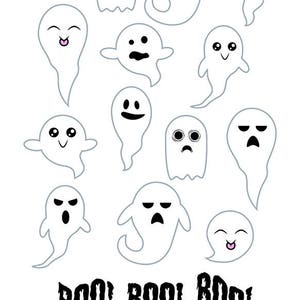 14 Ghosts Clipart Halloween Clipart Ghost SVG Halloween - Etsy
