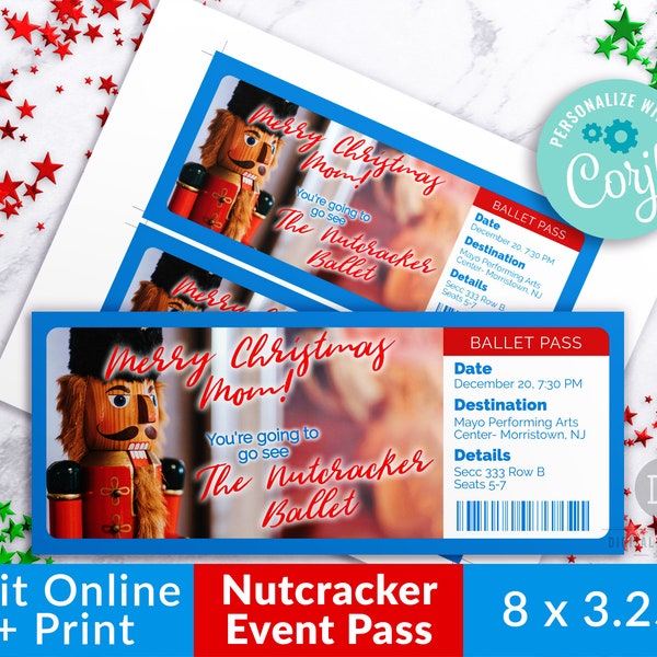 Nutcracker Tickets Printable - Etsy
