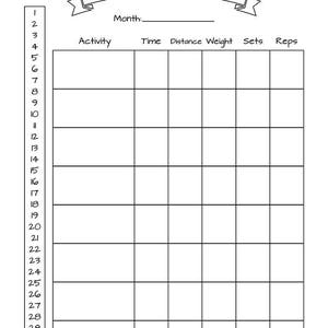 Bujo Journal Workout Log, Exercise Tracker, Bujo Printable Planner ...