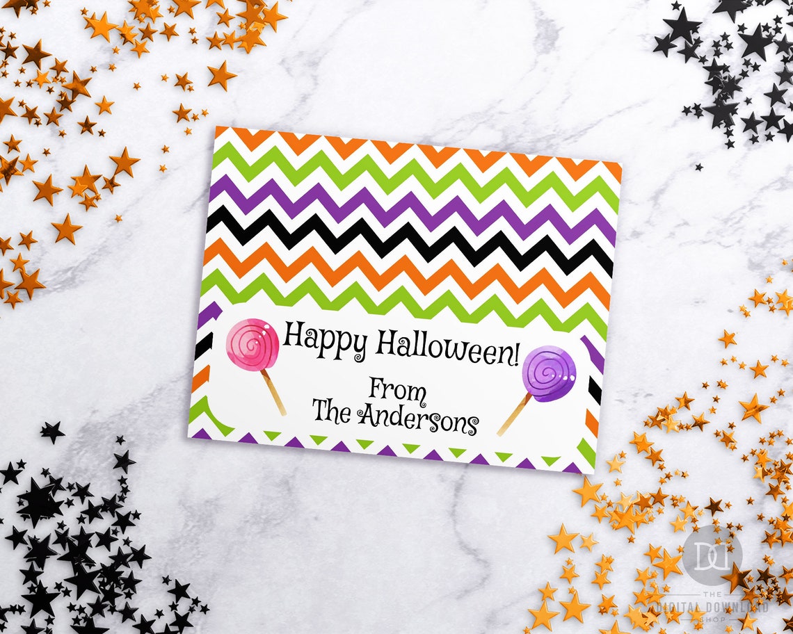 Halloween Treat Bag Topper Personalized Editable Treat Bag - Etsy