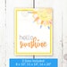 Hello Sunshine Printable Wall Art, Sunshine Wall Art Summer Wall Art ...