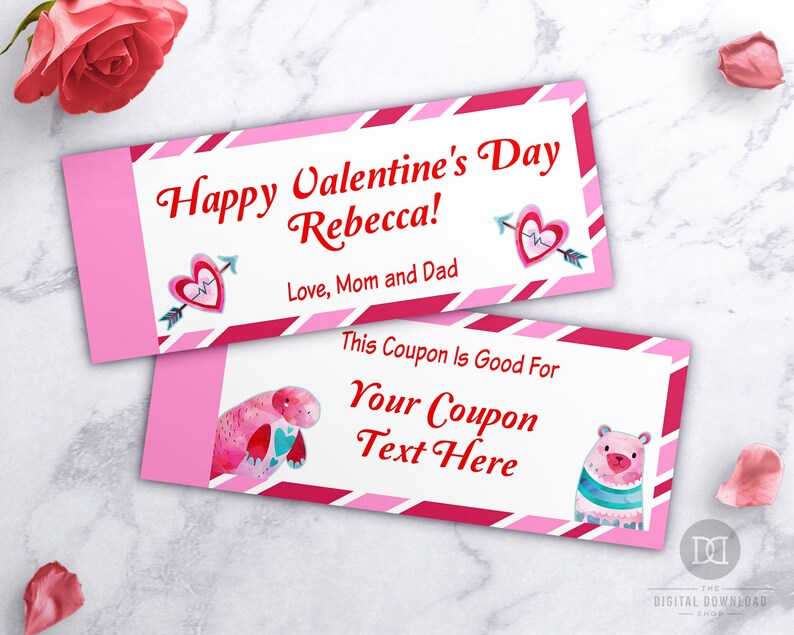 Kids Valentine's Day Coupon Book Template Kids Coupon | Etsy