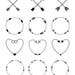 12 Arrows Clipart, Arrow Wreath Clipart, Rustic Arrow Clipart, Crossed ...