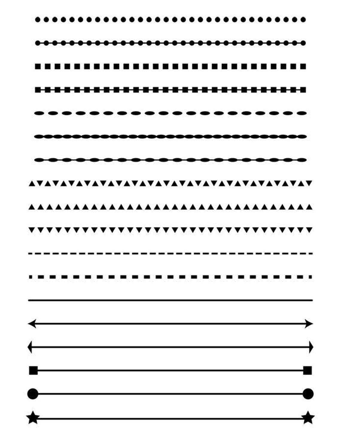 18 Simple Shape Line Dividers Clip Art Dividers Text Divider - Etsy Canada