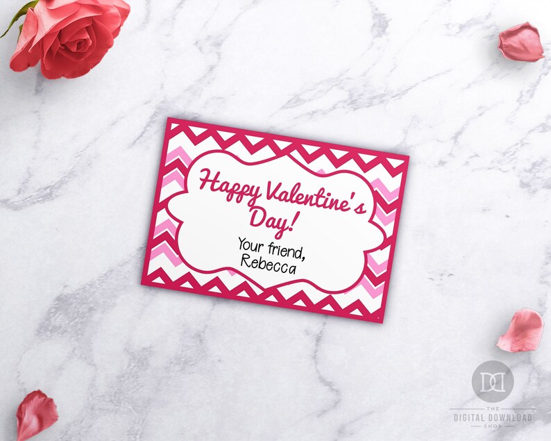 Valentine's Day Labels Template Printable Editable - Etsy