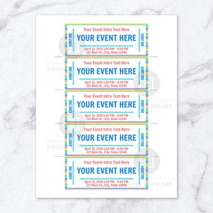 Spring Event Ticket Printable, Easter Event Ticket Editable, Easter Egg ...
