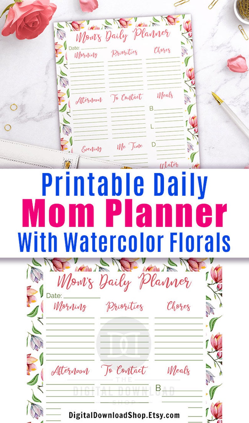 Mom Daily Planner Printable Mom Planner Undated Printable - Etsy