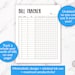 Bullet Journal Bill Tracker Printable, Monthly Bill Payment Tracker ...