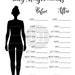 2 Body Measurement Tracker Printables, Bujo Journal Body Measurement ...