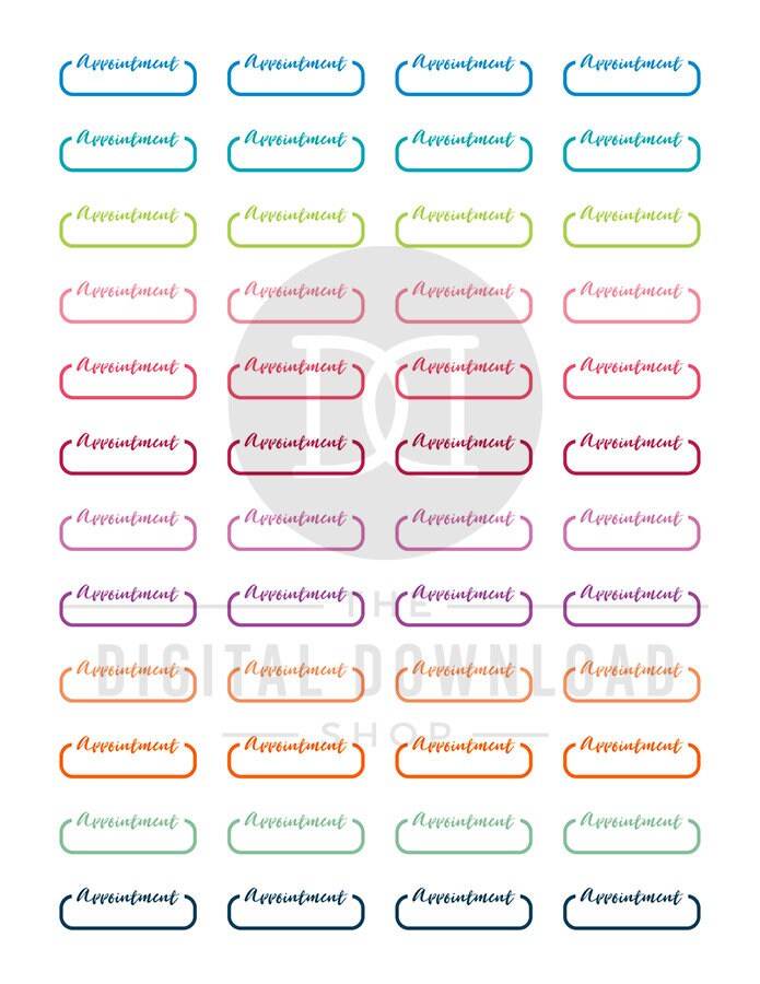 To Do Planner Stickers Printable Appointment Printable | Etsy