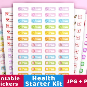 Planner Starter Kit- Health Stickers, Health Trackers, Bullet Journal ...