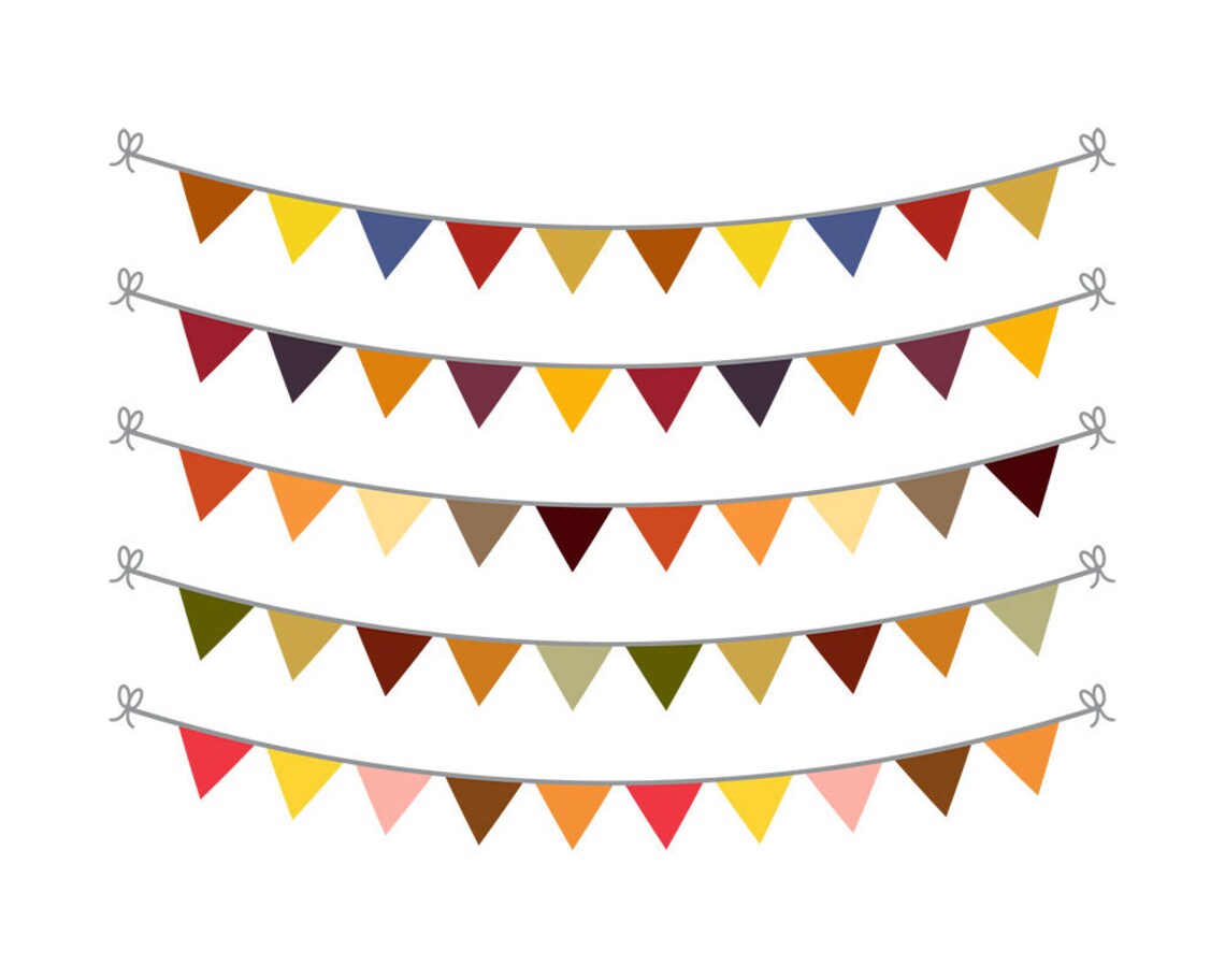 Fall Bunting Clipart Bunting Banner Clipart Autumn Bunting - Etsy