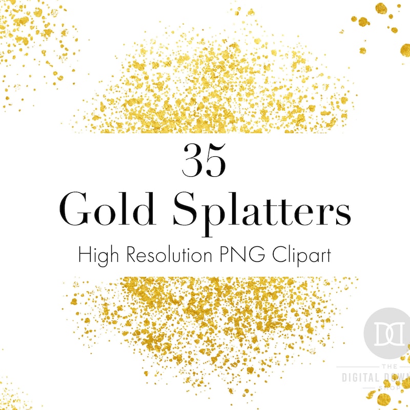Black & Gold Splatter - Etsy