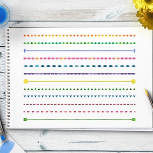18 Watercolor Simple Line Dividers Clipart, Watercolor Clipart, Text ...