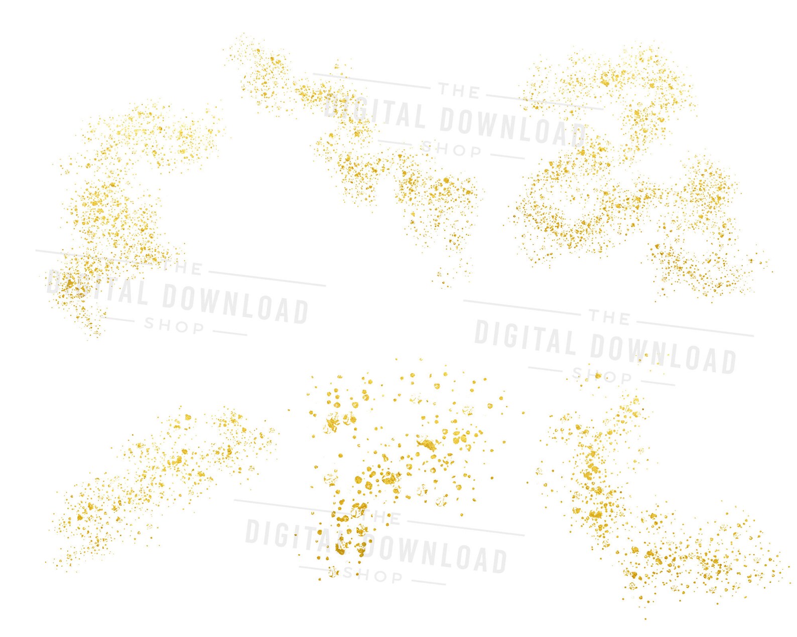 Gold Splatters Clipart, Gold Digital Paint Splatter Overlays, Gold ...